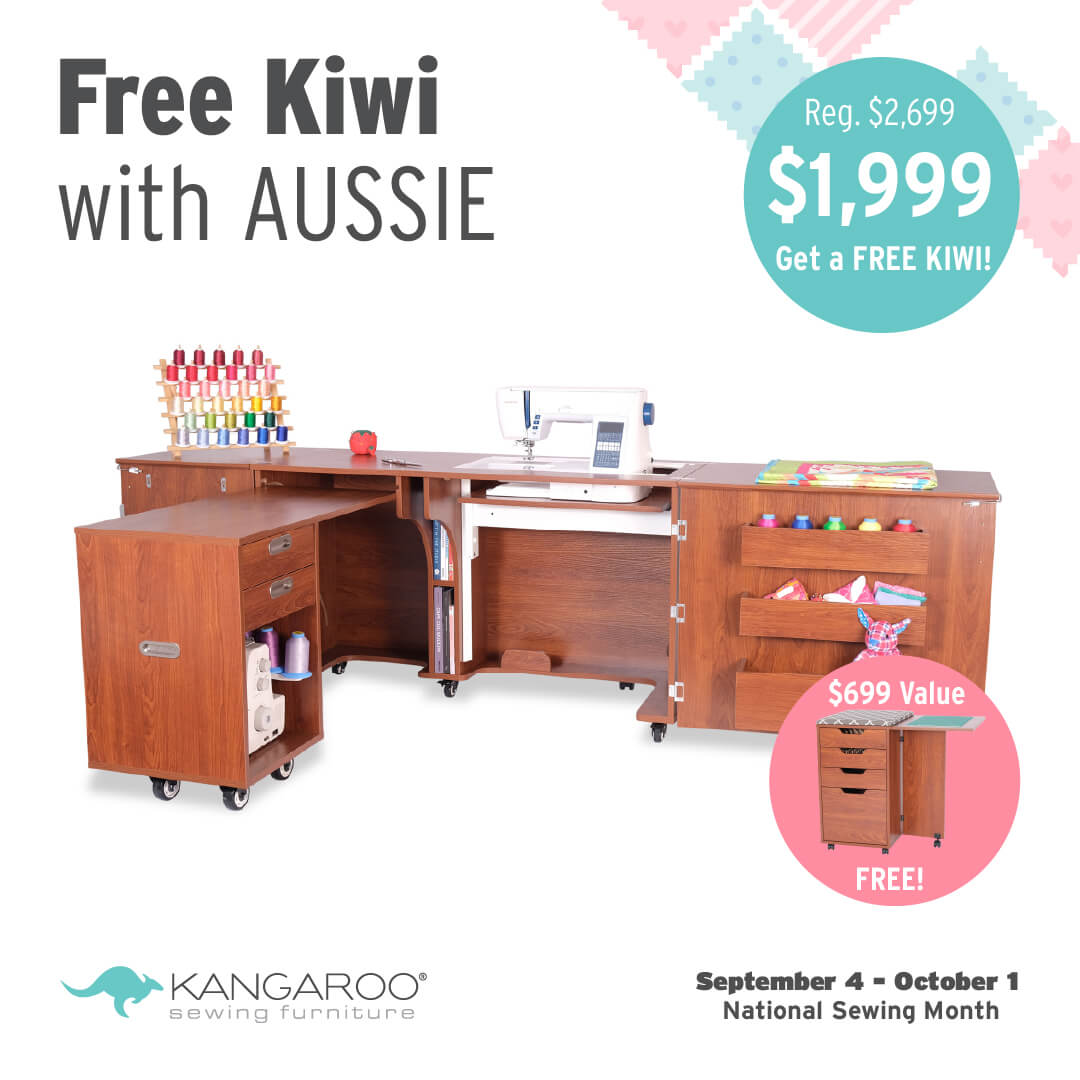 Kangaroo Aussie Sewing Table with Cabinet [Below MSRP]