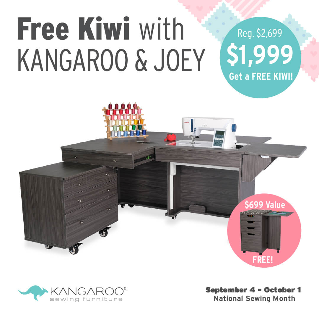 Kangaroo Sewing Table + Joey II Cabinet Package [Below MSRP]
