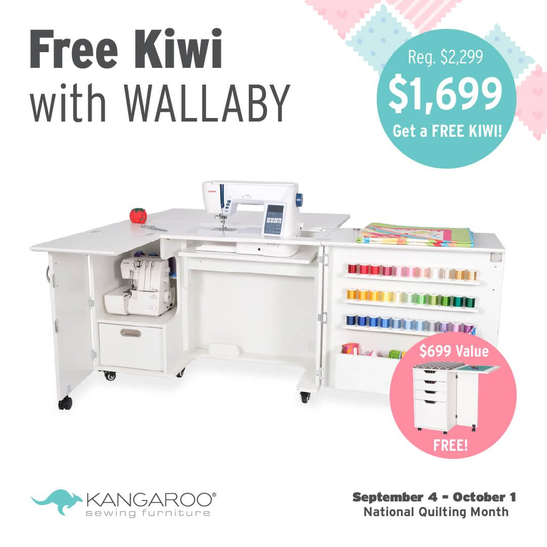 Kangaroo Wallaby II Sewing Table w/ Cabinet [Below MSRP]