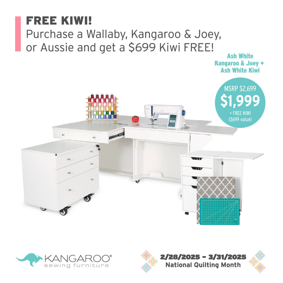 Kangaroo Sewing Table + Joey II Cabinet Package [Below MSRP]