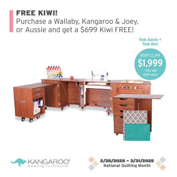 Kangaroo Aussie Sewing Table with Cabinet [Below MSRP]