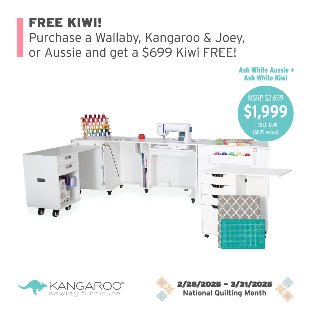 Kangaroo Aussie Sewing Table with Cabinet [Below MSRP]