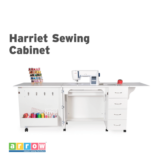 Arrow Harriet Sewing Cabinet in White or Teak [Below MSRP]